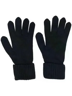 N.peal Ribbed Knit Gloves - Blue
