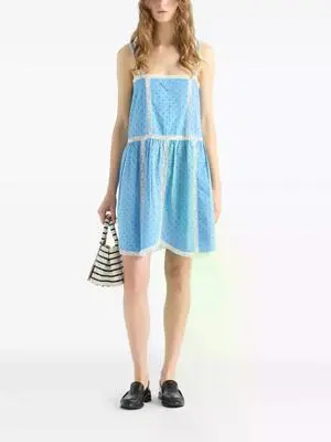 Prada Logo-embroidered Mini Dress