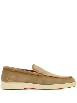 Santoni Suede Slip-on Loafers