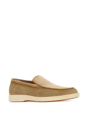 Santoni Suede Slip-on Loafers