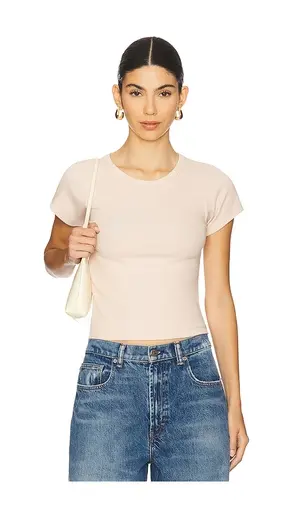 Eterne Ribbed Jersey Baby Tee
