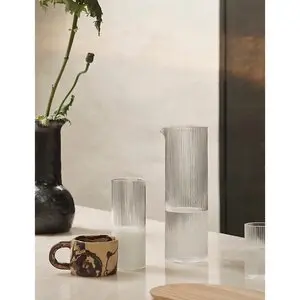 FERM LIVING Ripple Glass Milk Jug