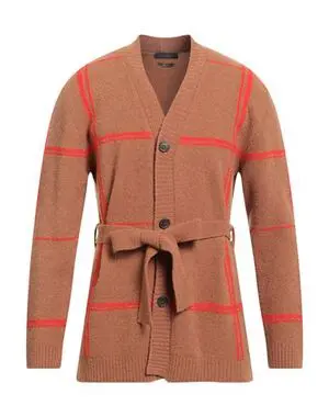 DANIELE FIESOLI Merino Wool Blend Cardigan - Camel