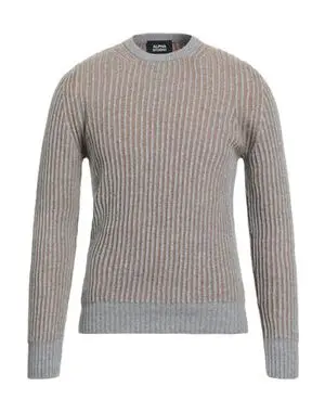 Alpha Studio Sweater In Wool, Viscose, Polyamide, And Cashmere - Grey