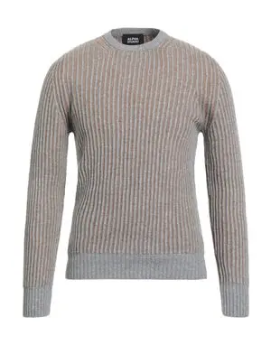 Alpha Studio Sweater In Wool, Viscose, Polyamide, And Cashmere - Grey