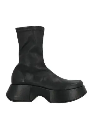 VIC MATIE Leather Ankle Boots - Black