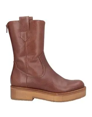 PALOMA BARCELO Leather Ankle Boots With Platform