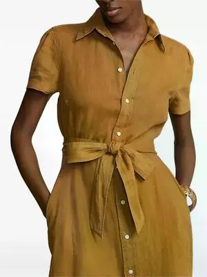 Polo Ralph Lauren Button-front Belted Midi Dress