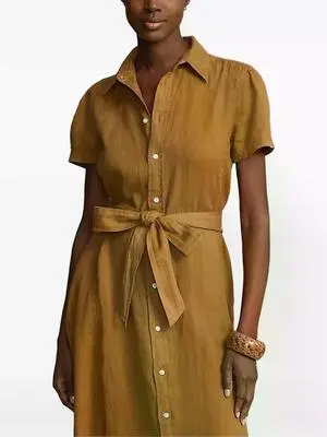 Polo Ralph Lauren Button-front Belted Midi Dress