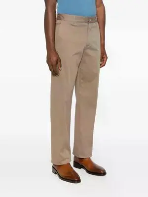 Fendi Ff Logo-plaque Stretch-cotton Pants