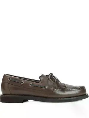 Brunello Cucinelli Contrast Stitching Flats For Women