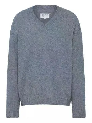 MAISON MARGIELA V-neck Pullover - Blue