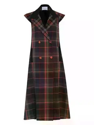 OLYMPIAH Plaid Double-breasted Coat