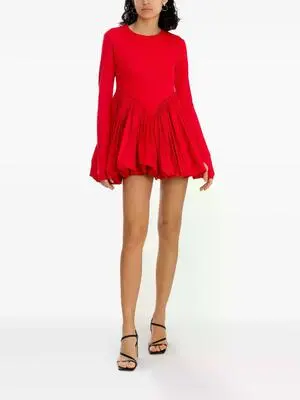 OLYMPIAH Pleated Balloon Mini Dress