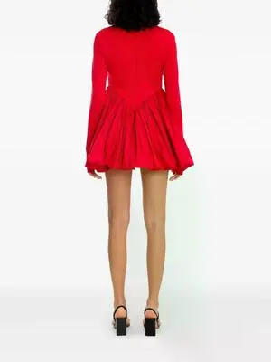 OLYMPIAH Pleated Balloon Mini Dress