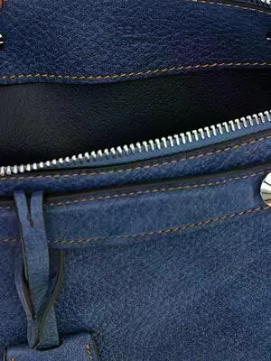 Fendi Foldover Leather Clutch