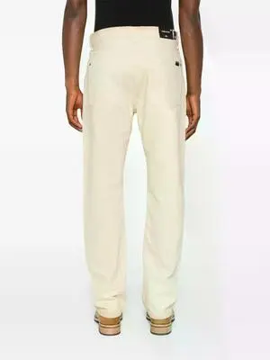 7 For All Mankind Cotton Straight Leg Jeans - Neutrals