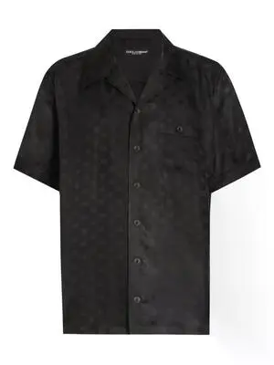 Dolce & Gabbana Logo-print Hawaii Shirt - Black