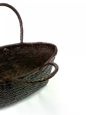 Dragon Diffusion Interwoven Leather Tote - Brown