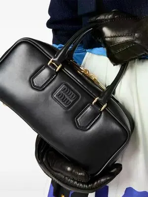 Miu Miu Arcadie Leather Bag - Black