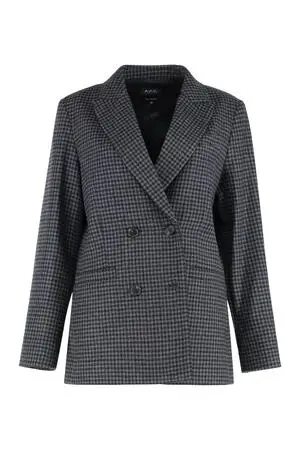 A.p.c. Lucy Double-Breasted Blazer - Blue