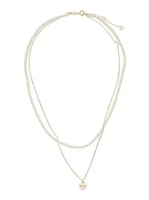 TORY BURCH Kira Layered Necklace With Double T Pendant
