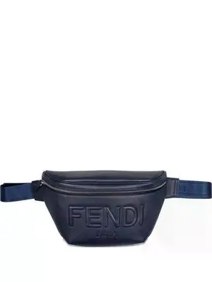 Fendi Logo-embossed Belt Bag - Blue