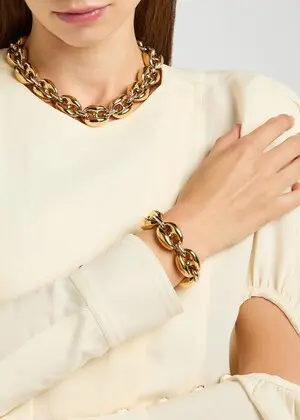 Rabanne Two-tone Chain Bracelet
