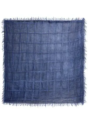 Eileen Fisher Maltino Linen-blend Scarf - Blue