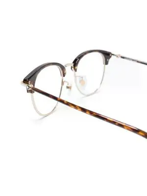 Montblanc Round-frame Glasses - Brown