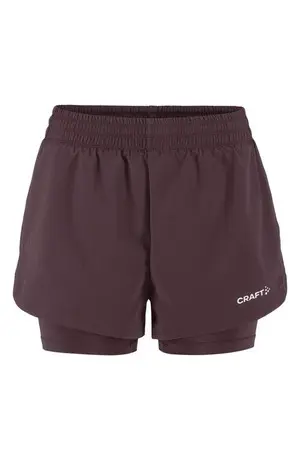 CRAFT Adv Essence 2-in-1 Training Shorts - Dark Plum