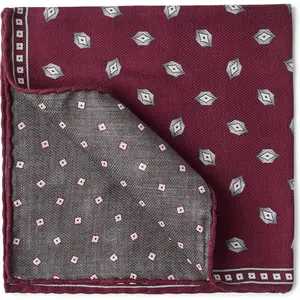 Brunello Cucinelli Pocket Square With Pattern Bordeaux