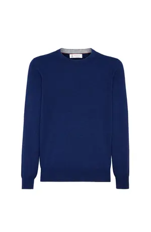 Brunello Cucinelli Cashmere Crew-neck Sweater - Sapphire