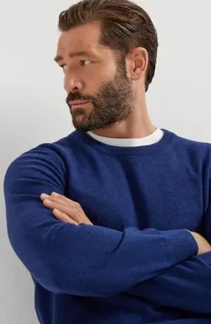 Brunello Cucinelli Cashmere Crew-neck Sweater - Sapphire