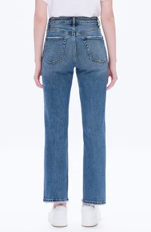BAYEAS Split Hem Straight-leg Jeans