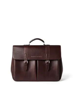 Brunello Cucinelli Calfskin Briefcase - Burgundy