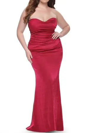 La Femme Strapless Cocktail Dresses