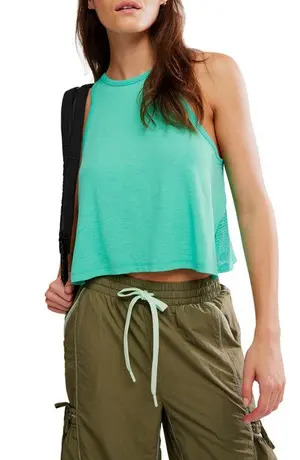 Free People Tempo Flash Finish Tank - Seafoam