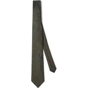 Brunello Cucinelli Necktie With Jacquard Pattern Khaki