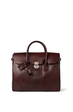 Brunello Cucinelli Calfskin Leather Bag - Burgundy