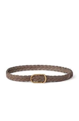 Brunello Cucinelli Braided Belt - Taupe