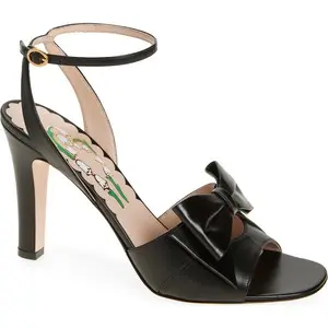 Valentino Garavani Bowow Ankle Strap Sandal - Black