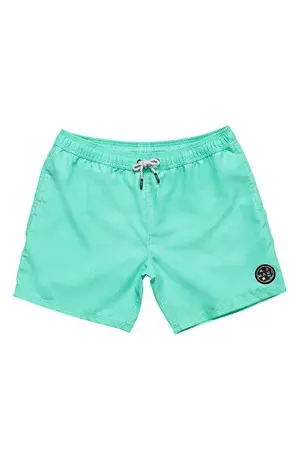 MAUI & SONS Party On Microfiber Swim Trunks - Mint