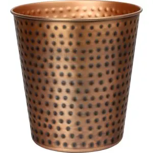 HAPPIMESS Axel Modern Minimalist Hammered Steel 2-gallon Wastebasket - Antique Copper