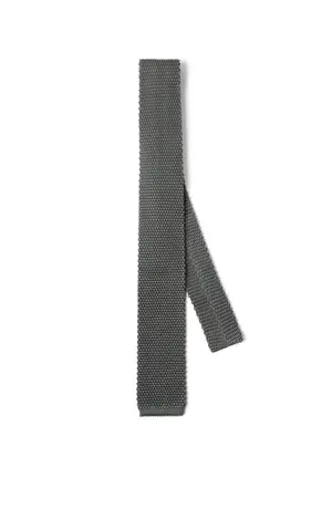 Brunello Cucinelli Knit Necktie Medium Grey