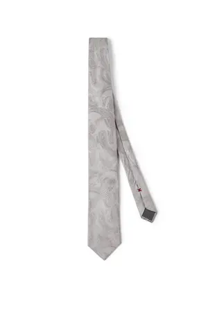 Brunello Cucinelli Brunello Cucinelli Silk Necktie Pearl Grey