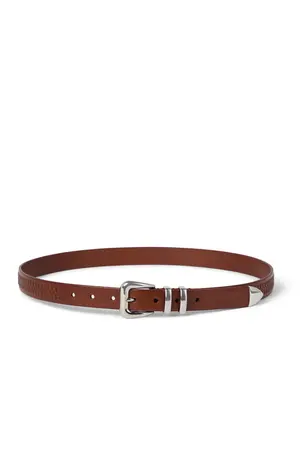Brunello Cucinelli Calfskin Belt - Tobacco