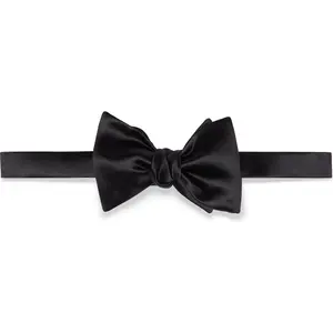Brunello Cucinelli Satin Bow Tie - Black
