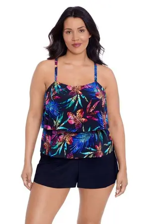 TRIMSHAPER Roxy Swim Romper - Leopard Lily