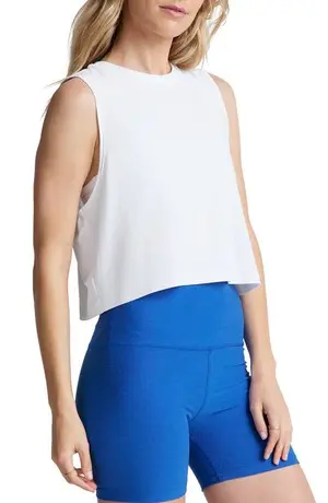 Beyond Yoga Featherweight Minimal Crop Tank - Cloud White